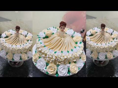 doll 🎎 cake)(barbie doll cake full ricepe)(barbie doll cake easy decoration)(barbie doll cake design