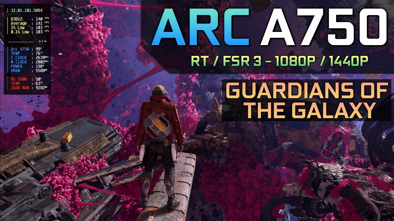 Guardians of the Galaxy - Arc A750 | Ray Tracing / FSR 3 Frame Gen Mod ...