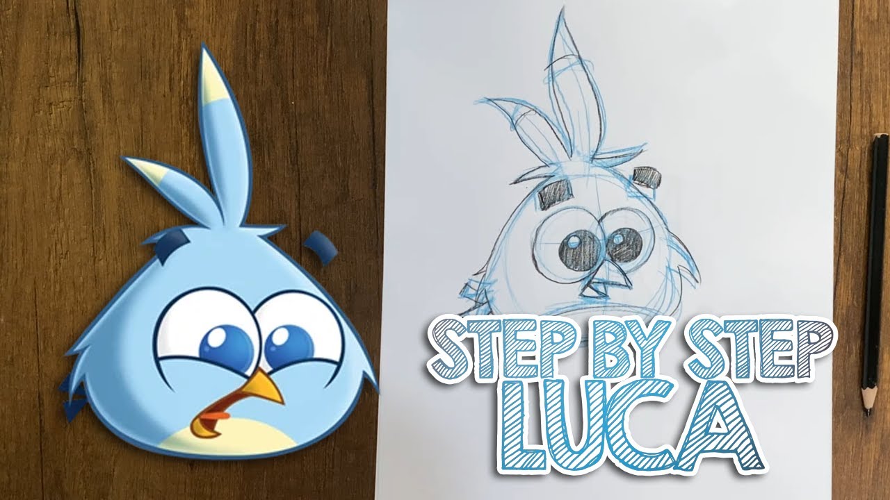 Easy Drawing For Luca "Angry Bird" Step By Step - YouTube