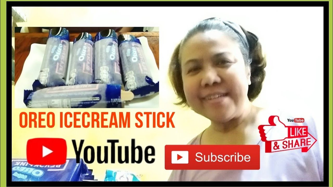 OREO ICECREAM STICK NI MOMMY JUST 2 INGREDIENTS (OREO COOKIES AND BEAR ...