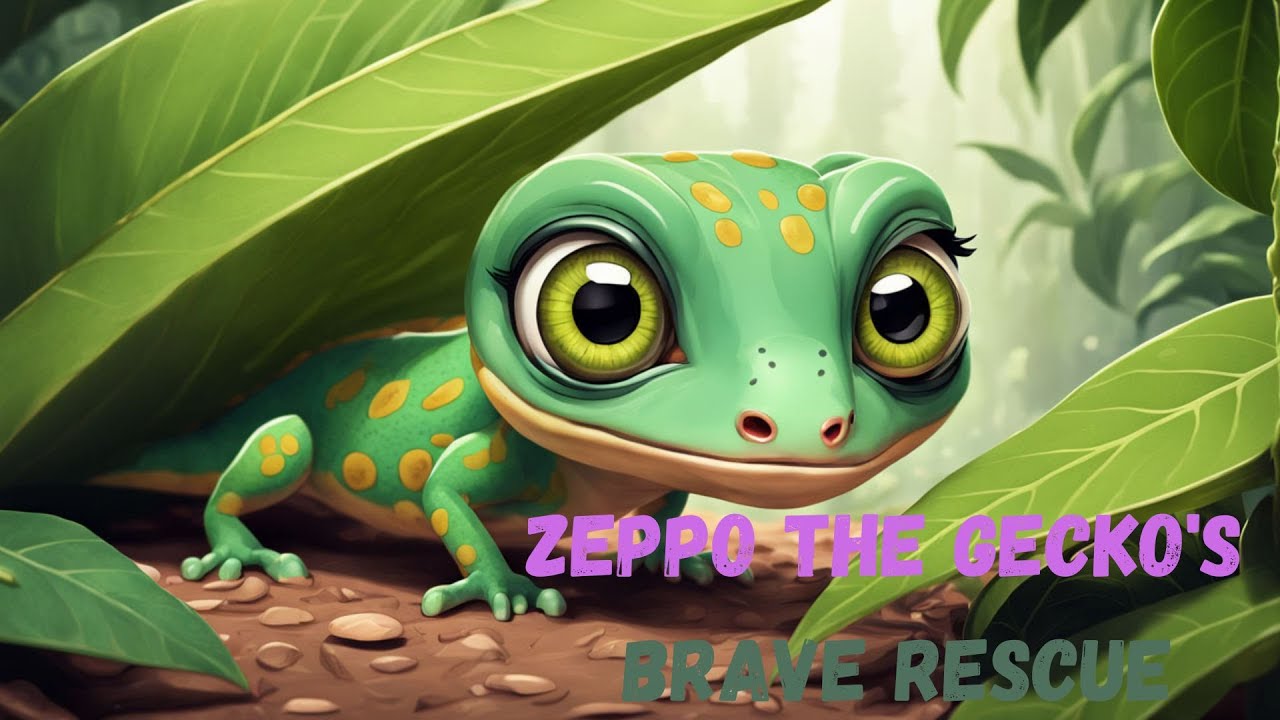 Zeppo the Gecko's Brave Rescue | easy english short story | bedtime ...
