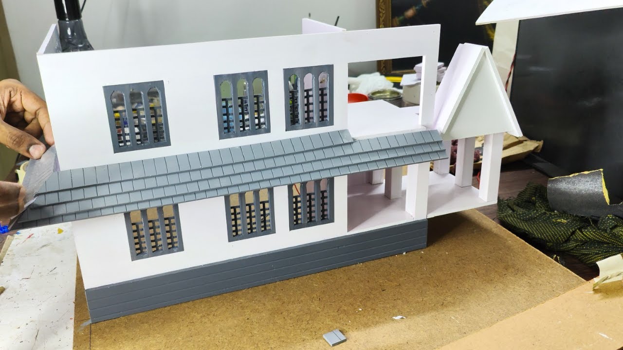 Making of Modern Double Storey House | Part 2 | Miniature Garages - YouTube