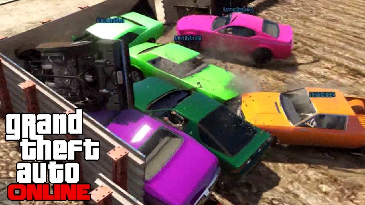 GTA V Online Demolition Derby: Grapeseed Fields - YouTube