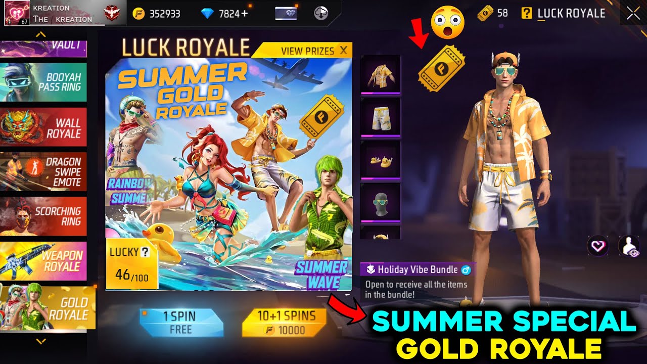 SUMMER GOLD ROYALE GET RARE BUNDLE🔥 - - YouTube