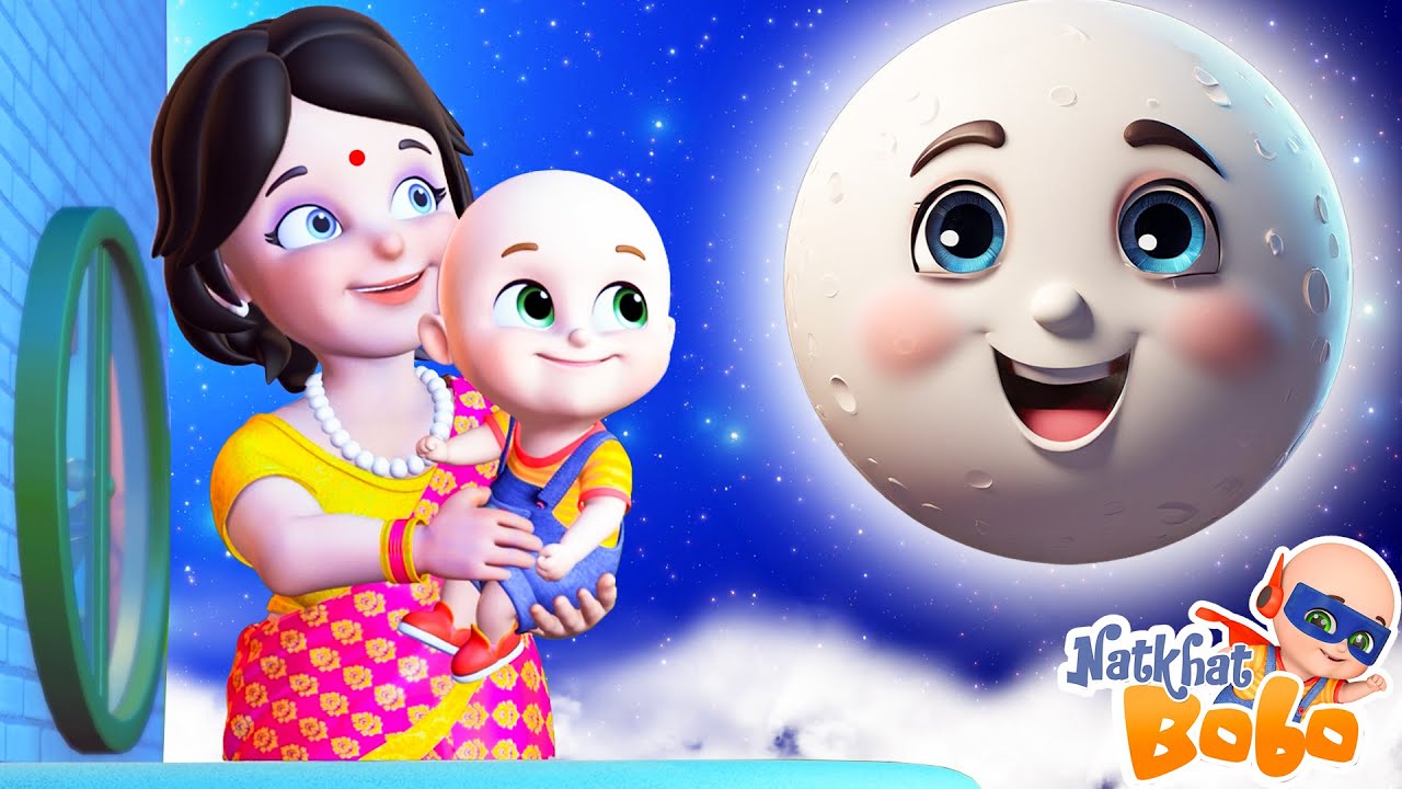 Chanda Mama Dur ke | Lori song | Natkhat Bobo Hindi Nursery rhymes ...