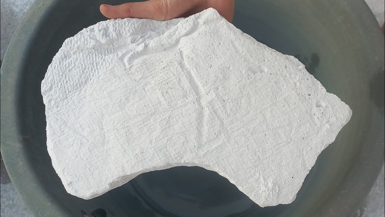 New White Mud slabs dry and water crumbling with dipping and mixing # ...