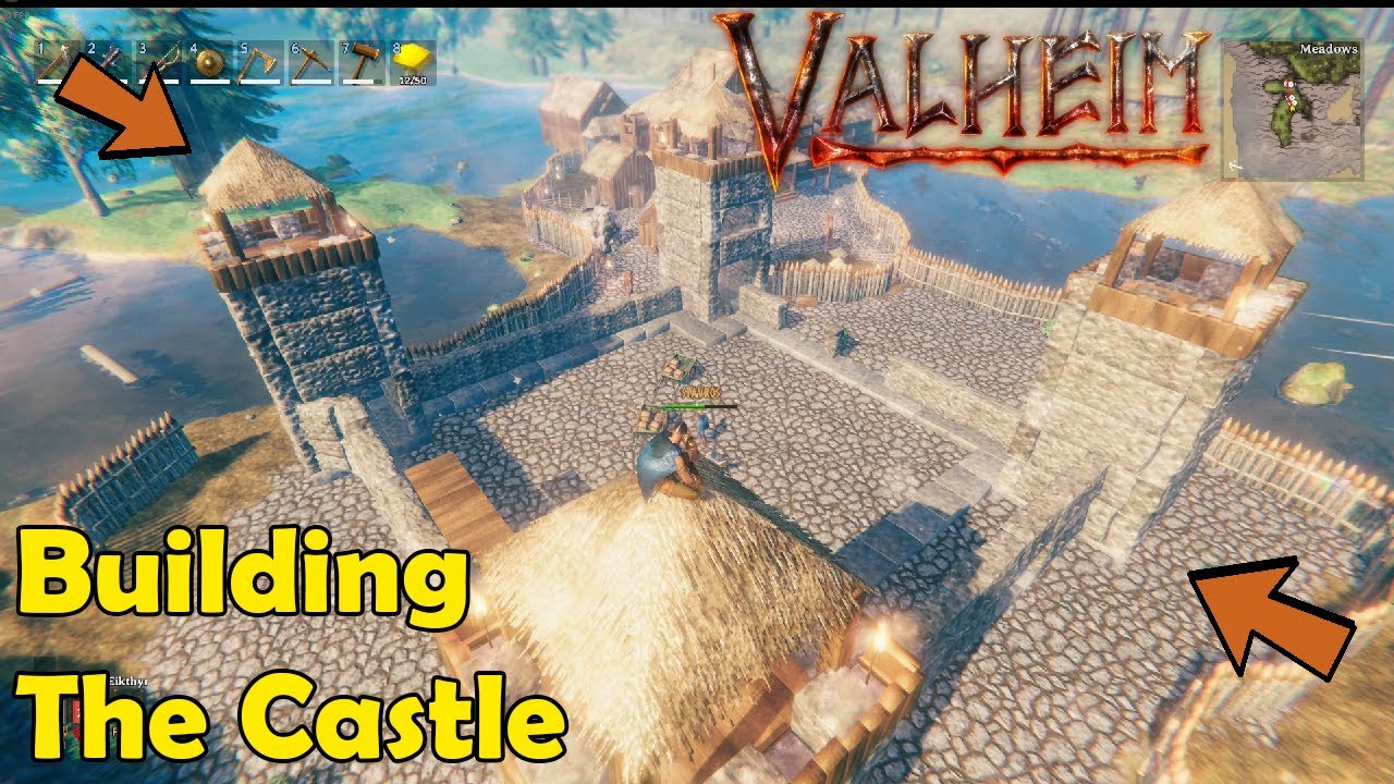 Valheim Building A Castle (TIMELAPSE) - YouTube