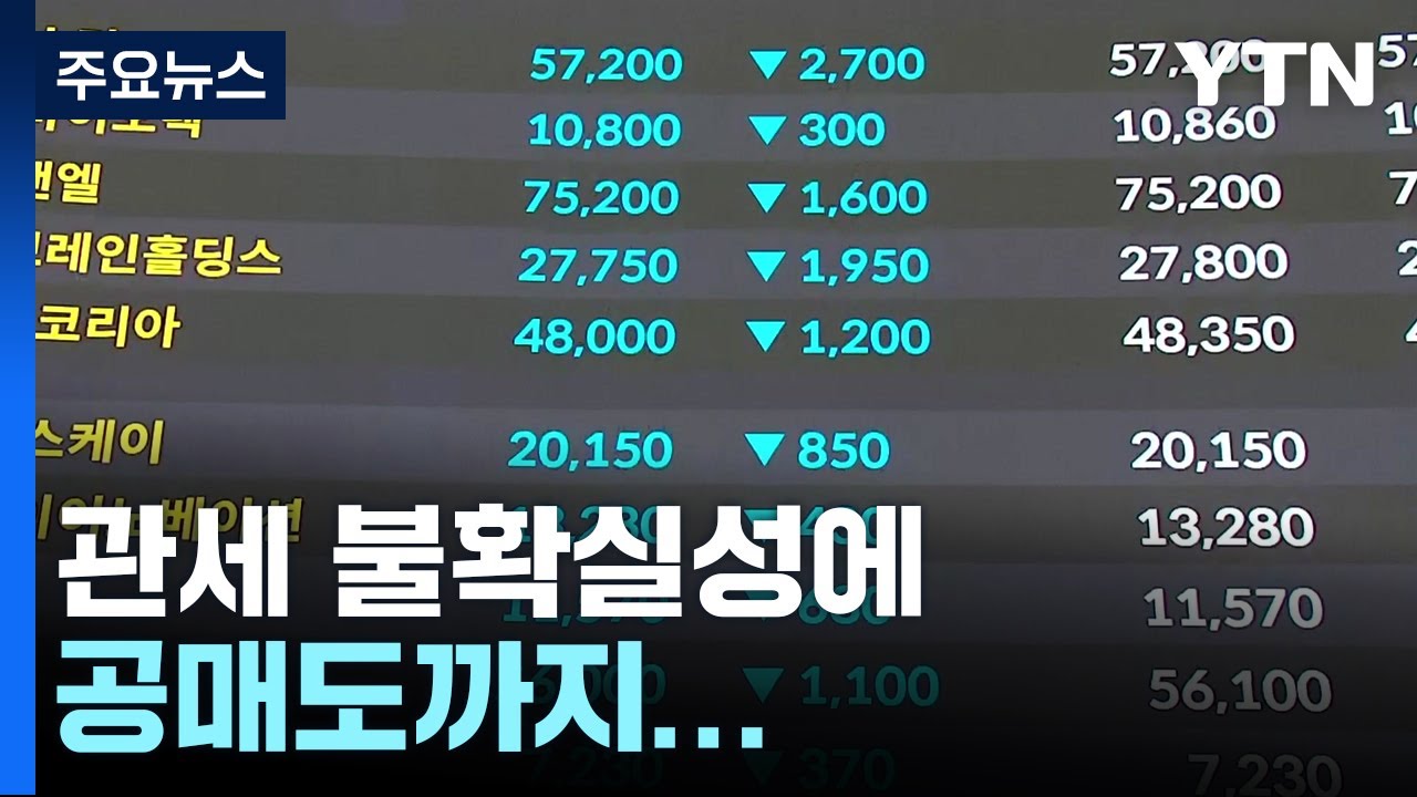관세 불확실성에 공매도까지...코스피 2,500선 붕괴 / YTN - YouTube