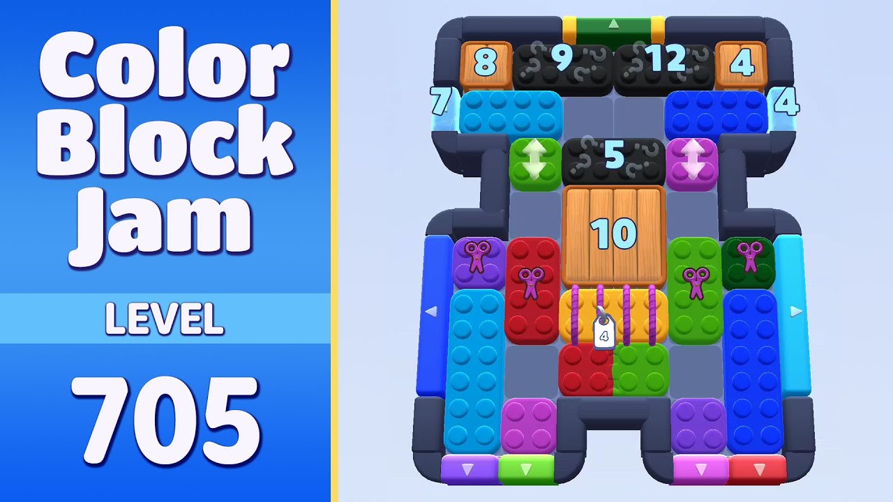 Color Block Jam Level 705 | Every Puzzle Solved! 🎯 - YouTube