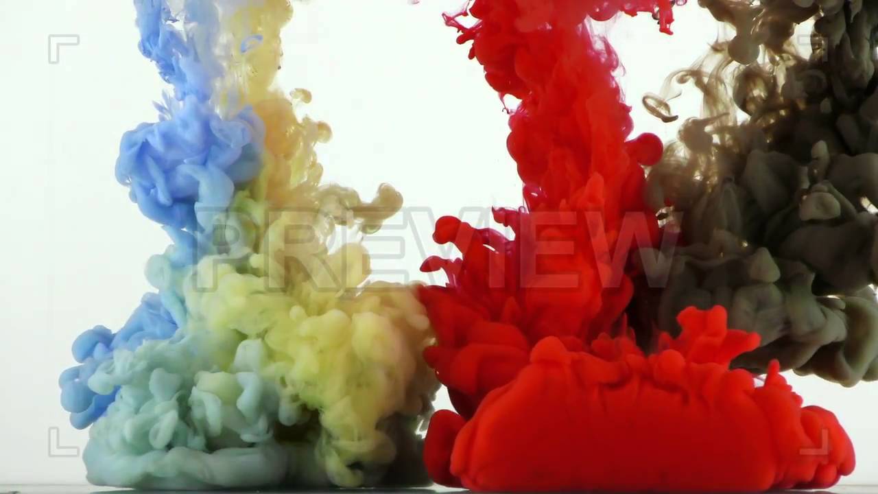 Colorful Ink Paint Splash Stock Video - YouTube