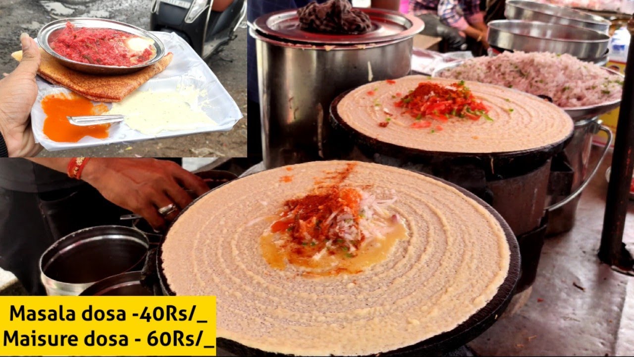 |Dosa on street 😍| Best maisure dosa just for 60/_| Thane west - South ...