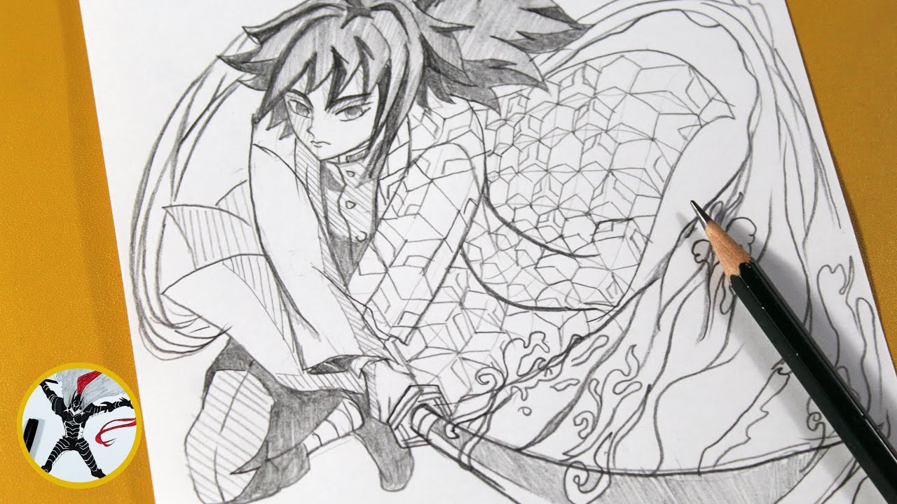 How to Draw Giyu Tomioka Step by Step | Full Body Water Breathing Anime ...