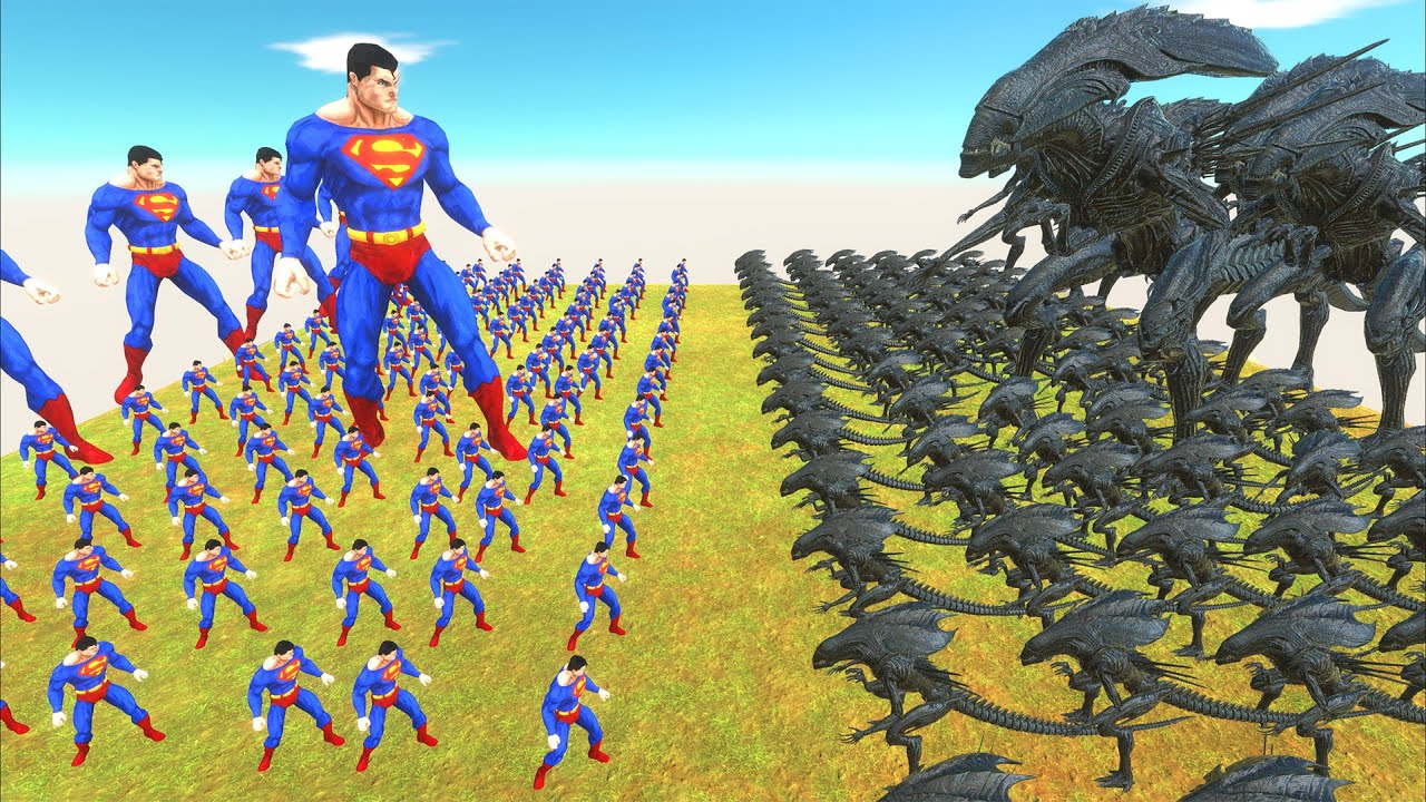 EVOLUTION OF SUPERMAN vs EVOLUTION OF XENOMORPH - Animal Revolt Battle ...