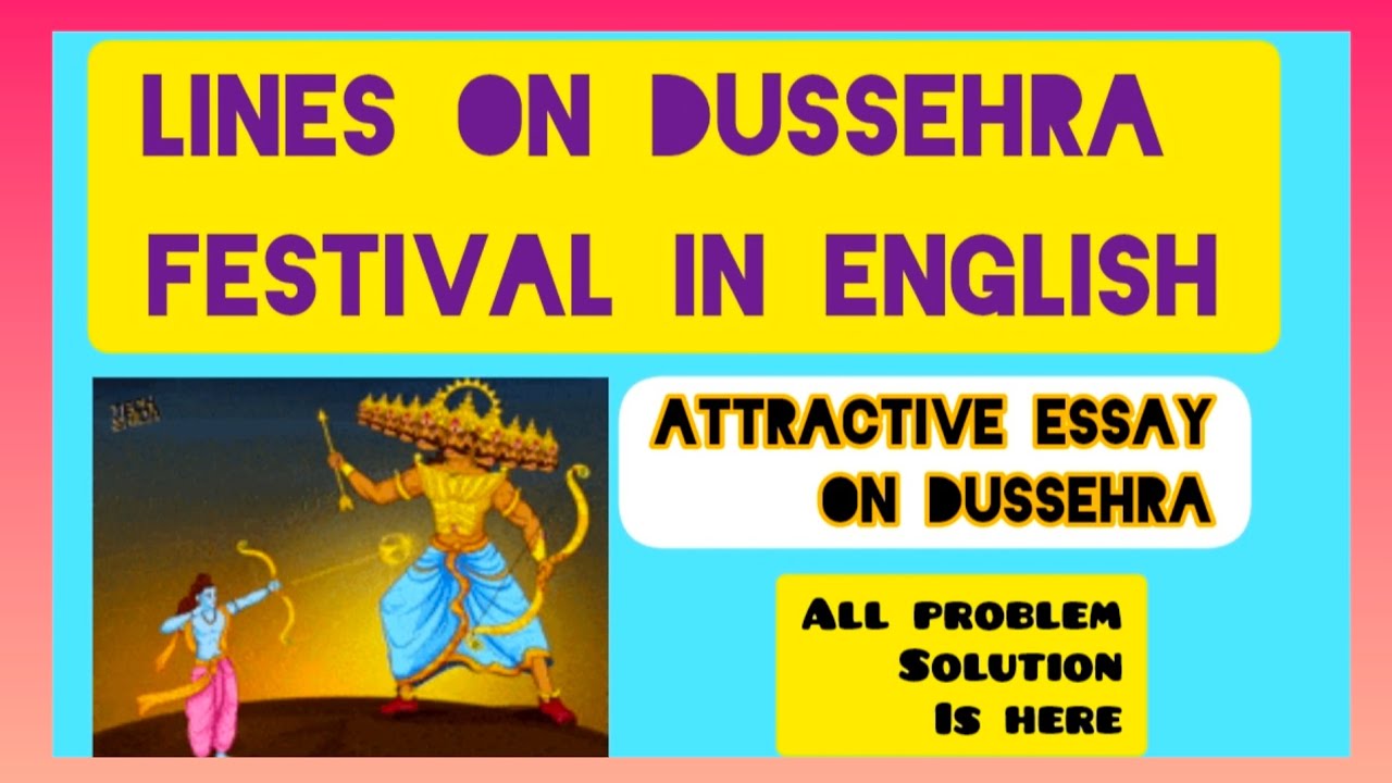 10 Lines on Dussehra|Few lines about dasara festival in English#ytvideo ...