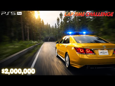 GT7 Lap Time Challenge – Trial Mountain Reverse | Crown Athlete Safety Car #gt7gameplay #gt7 