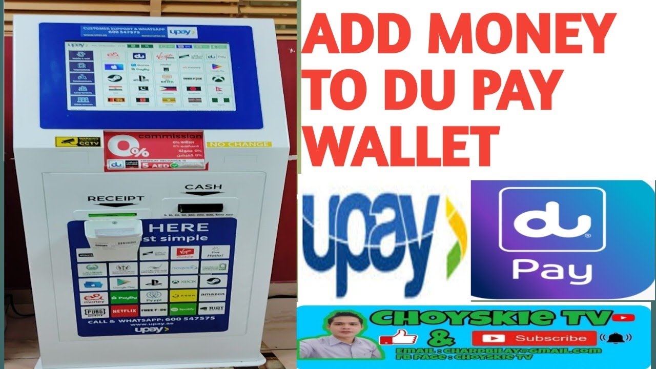 How to add money in Du Pay wallet using Upay Machine Dubai united arab ...