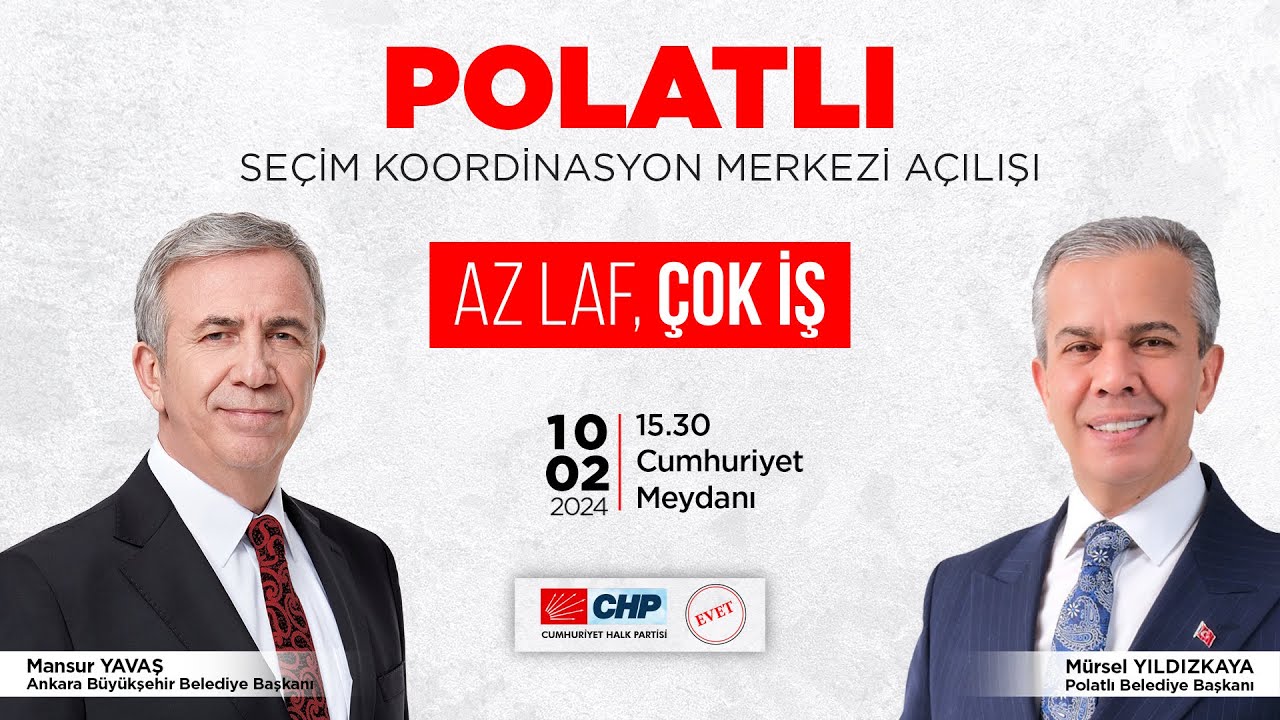 POLATLI SEÇİM KOORDİNASYON MERKEZİ AÇILIŞI - YouTube