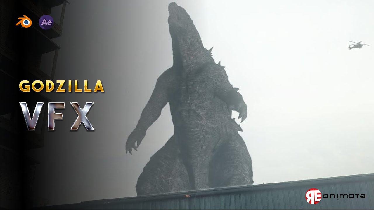 Godzilla vfx using After Effects & Blender II TDP - YouTube
