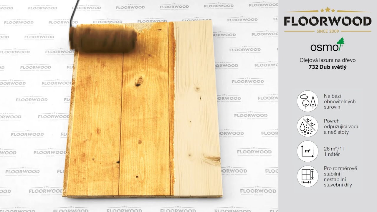 Lazura na dřevo Osmo 732 Dub světlý - YouTube