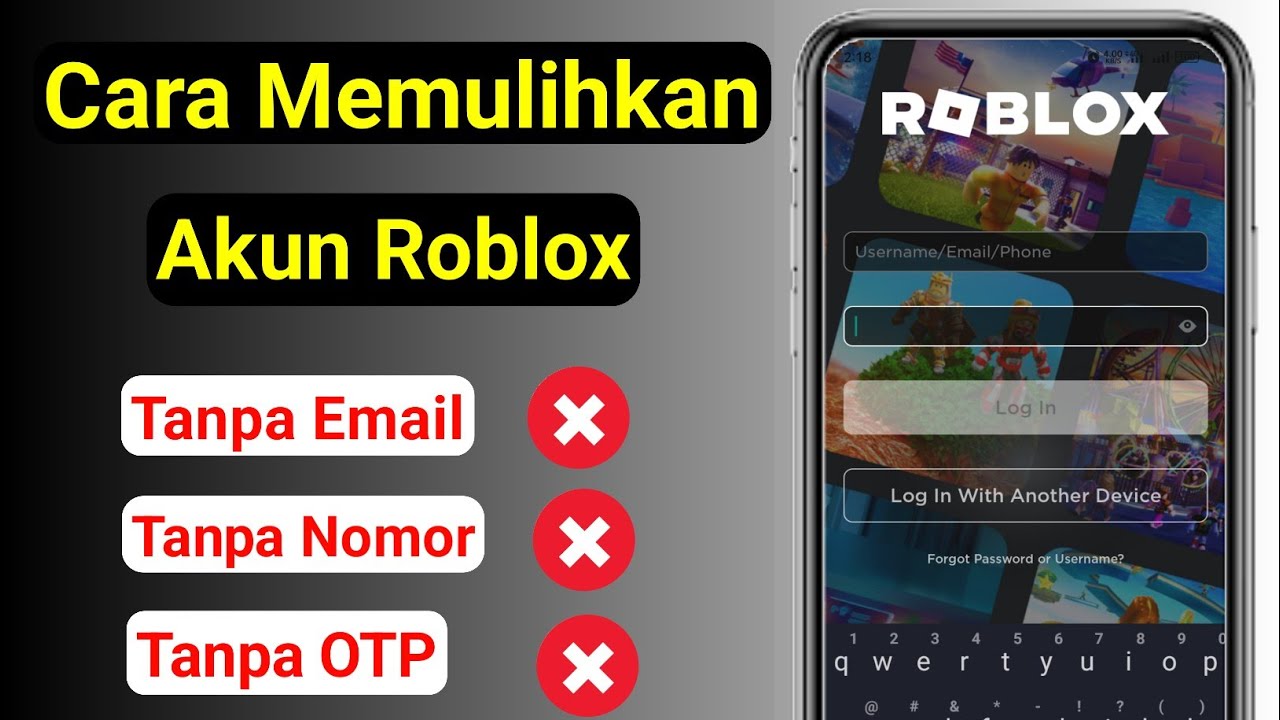 Cara login roblox tanpa kode verifikasi 2 langkah | Cara Memulihkan Akun Roblox Lama - YouTube