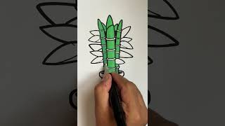 🎍 Relaxing Bamboo Plant Coloring 🌿 Soothing and Fun!