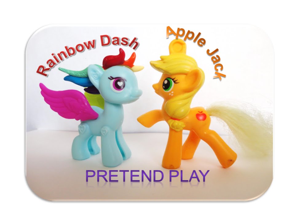 Applejack visiting Rainbow Dash - Pretend Play (My Little Pony) - YouTube