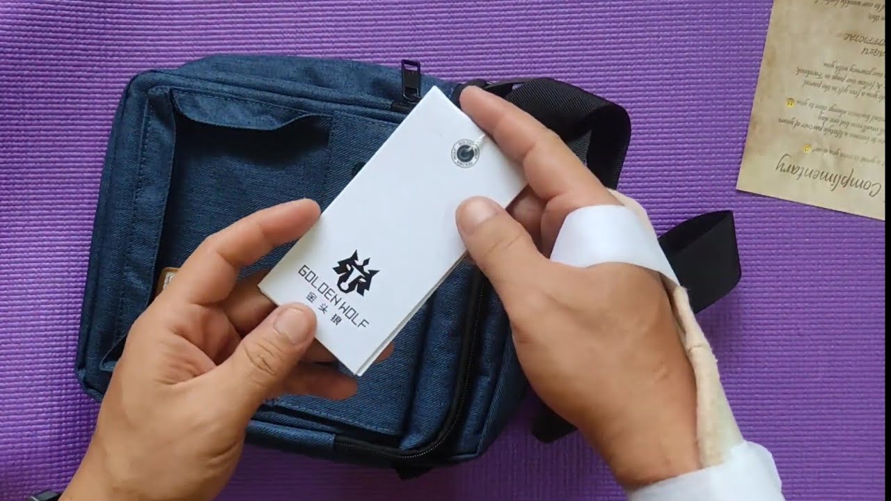 Unboxing GOLDEN WOLF Glaive Ultra Light Anti-Theft Travel Sling Bag ...