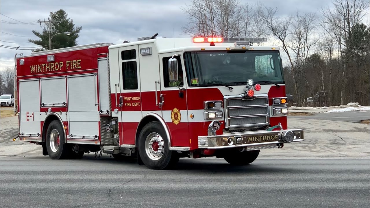Winthrop, ME Fire Dept. Engine 1 Responding - YouTube