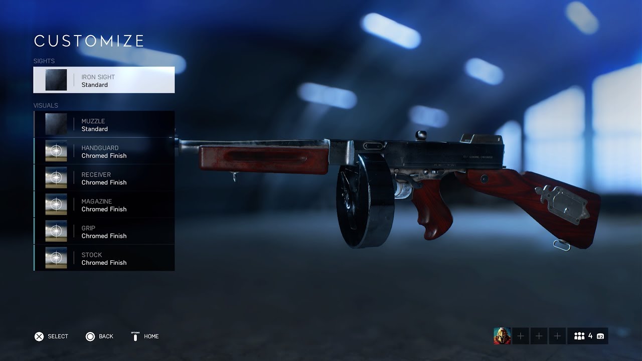 Battlefield 5 Chrome plated M1982A1 Thompson Submachine Gun - YouTube