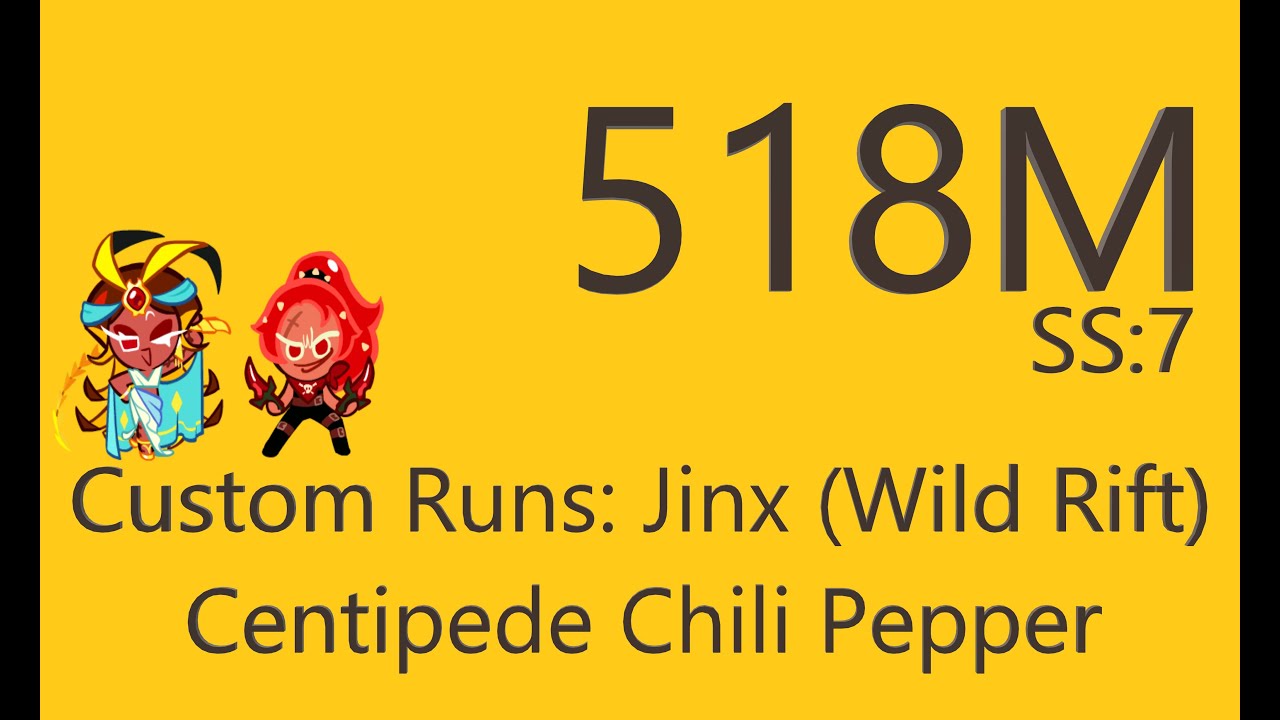 CROB Custom Runs: Jinx (Wild Rift) Centipede Chili Pepper 518M | Jinx ...