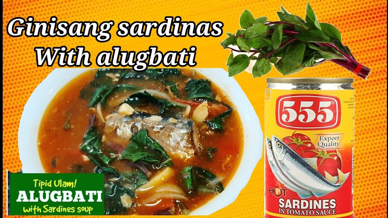 Ginisang sardinas with alugbati.. Pinoy recipe #randy - YouTube