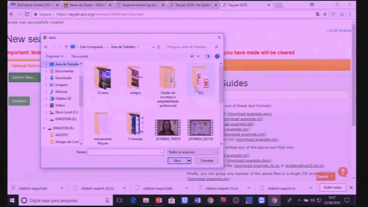 Como usar o Rayyan para revisões sistemáticas- TUTORIAL - YouTube