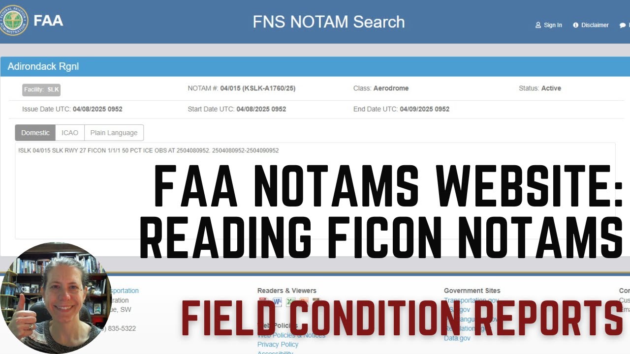FAA NOTAMs Notices to Airmen: Reading FICON Field Condition Reports ...