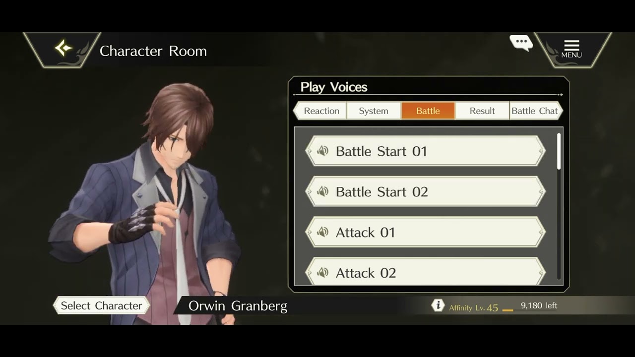 Tales of Crestoria play Voices Orwin Granberg SR (CV: Hiroki Yasumoto ...