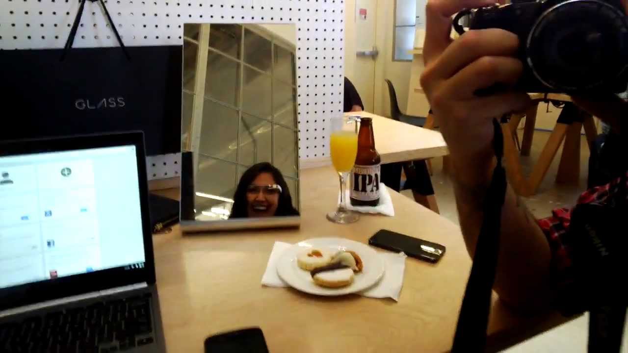 My first "OK Glass Record a video" - YouTube