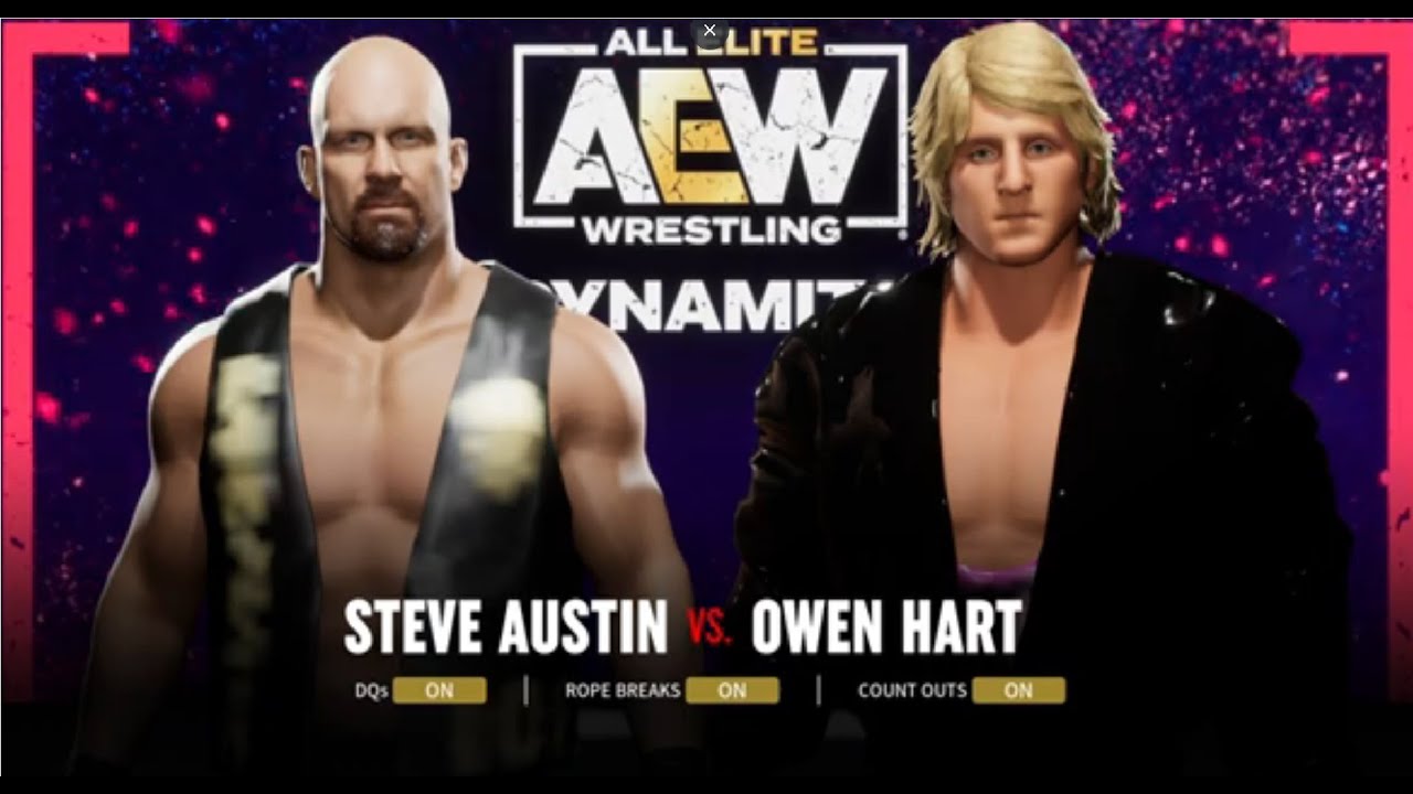 WWE / AEW FIGHT FOREVER: STONE COLD STEVE AUSTIN VS OWEN HART - FULL ...