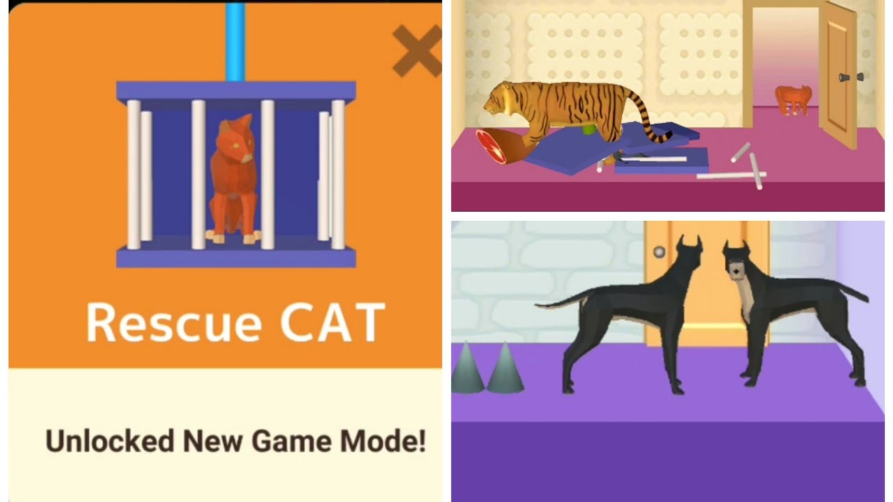 RESCUE CAT NEW GAME MODE - ALL LEVELS 50 (ANDROID & IOS)GAMEPLAY - YouTube