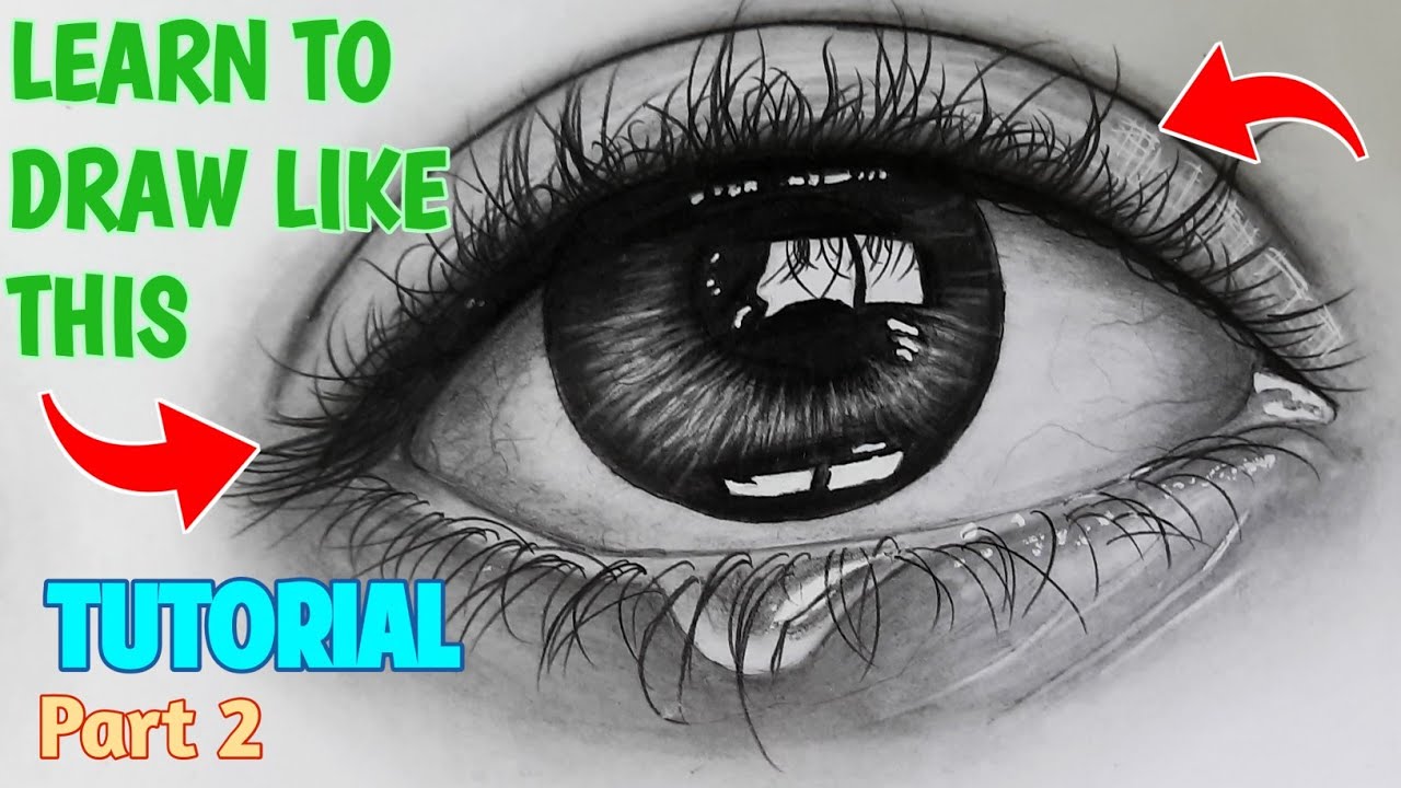 How to Draw Hyper Realistic Eye👁(PART 2)/Eye Tutorial for BEGINNERS ...