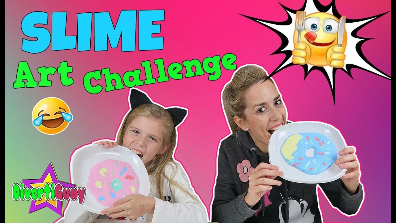SLIME ART CHALLENGE | Fun Slime Art | RETO SLIME DivertiGuay - YouTube