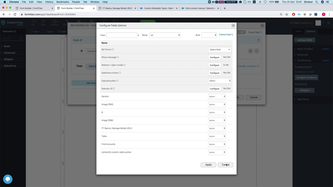 Manage the Modal window URLs in Salesforce forms - YouTube