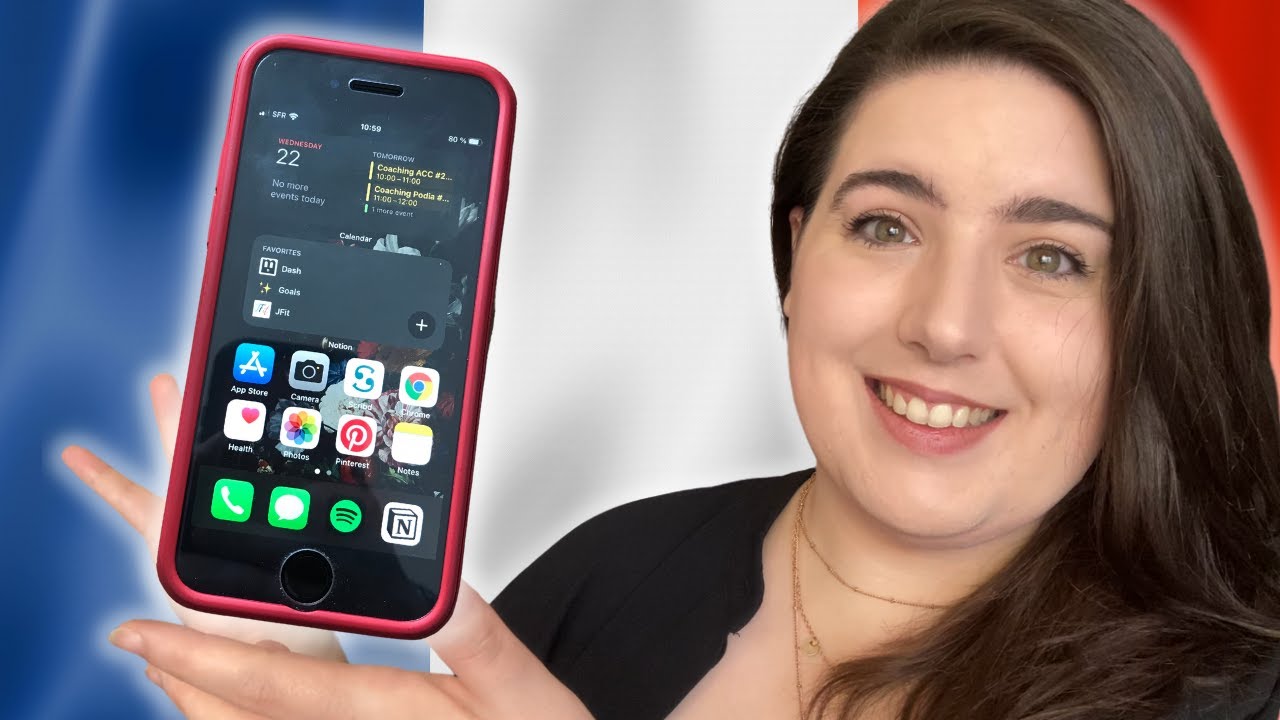 FRENCH LISTENING EXERCICE - A tour of my productive phone in French ...