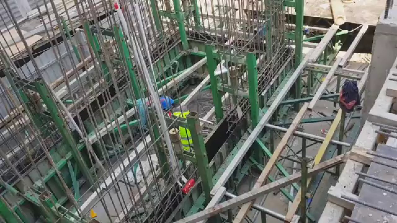 Slipform construction របៀបតម្លើងពុម្ភ Slipform #17# - YouTube
