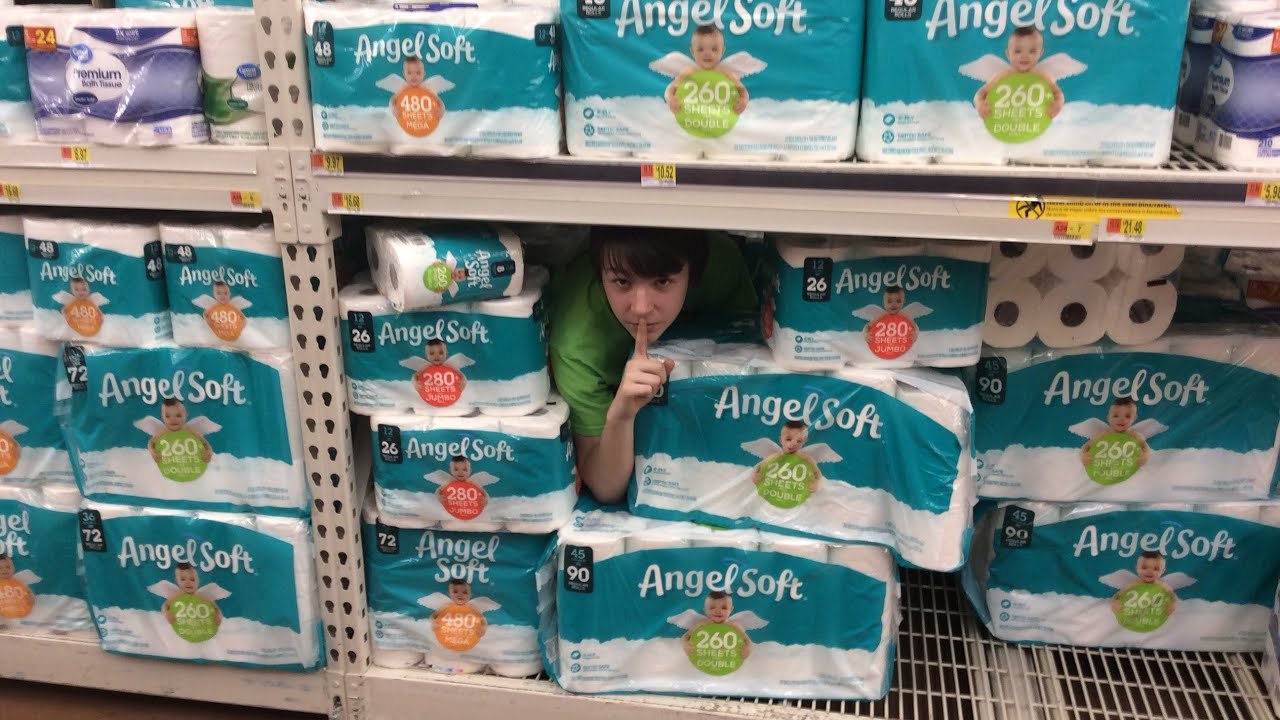 My FIRST Toilet Paper Fort in WALMART! (FORT CHALLENGE) - YouTube