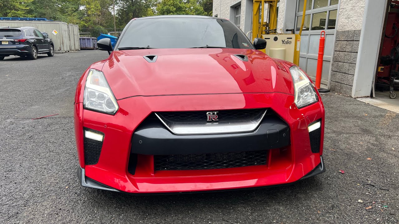 Nissan GT-R Front Bumper Swap - YouTube