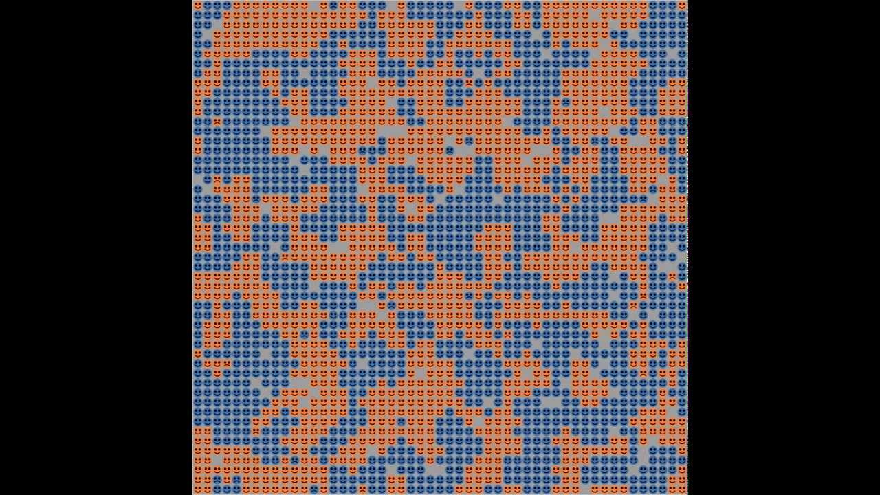 Schelling's model of residential segregation - YouTube