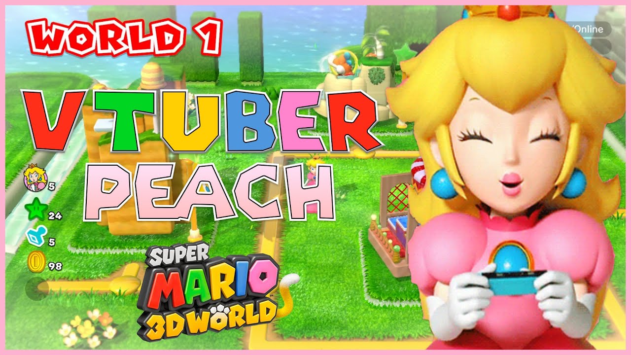 VTuber Princess Peach: Peach Plays Super Mario 3D World Nintendo Switch ...