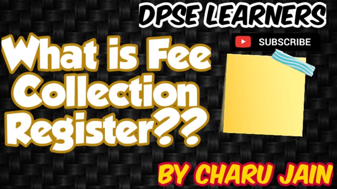 What Is Fee Collection Register? Format Of Fee Collection Register ...
