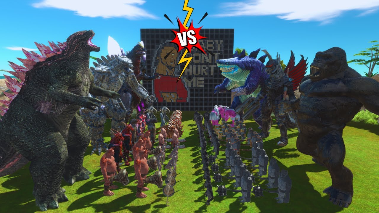 EVOLVED GODZILLA x Infernals Team VS KONG x Mutant Primates Team - ARBS ...