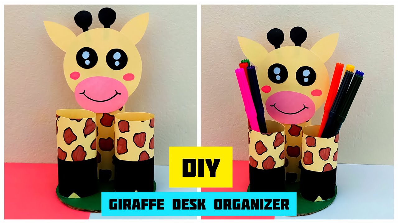 DIY Giraffe Desk Organizer (Pen Holder/ Pencil Stand) - YouTube