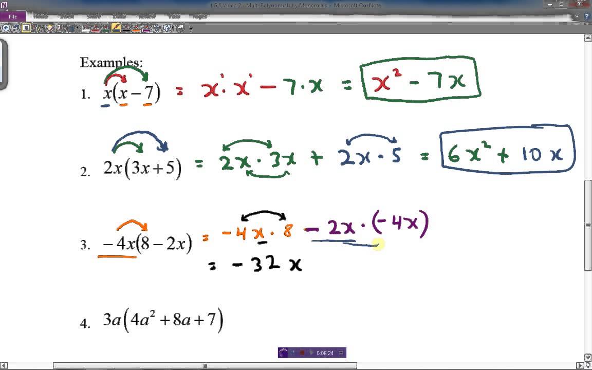 Multiplying Polynomials Algebraically - YouTube